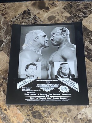 Rare WWF Summer Slam 1989 Hogan Beefcake Savage Zeus Promo Press 8 X 10 ...