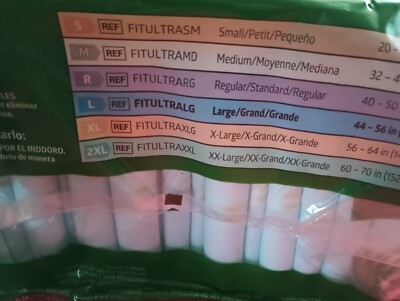 2 packs FitRight Ultra Adult Diapers Incontinence Briefs w/Tabs Large ...