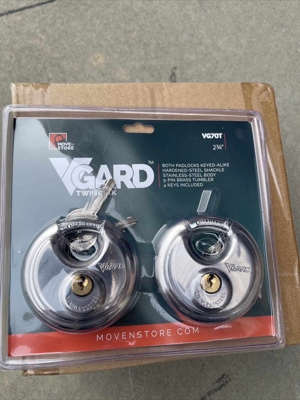 Lot Of 6 2 Packs ( 12 Locks ) VGUARD By Move N Store Heavy Duty ...