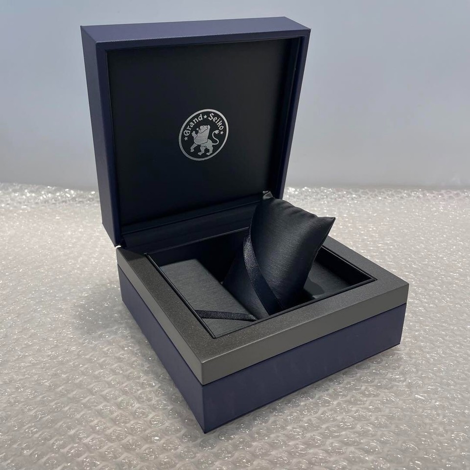 Grand Seiko Empty Watch Box Travel Storage Watch Case Blue From Japan ...