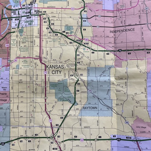 Missouri MO State Highway Map Road VTG 2001 Jefferson City St Louis ...