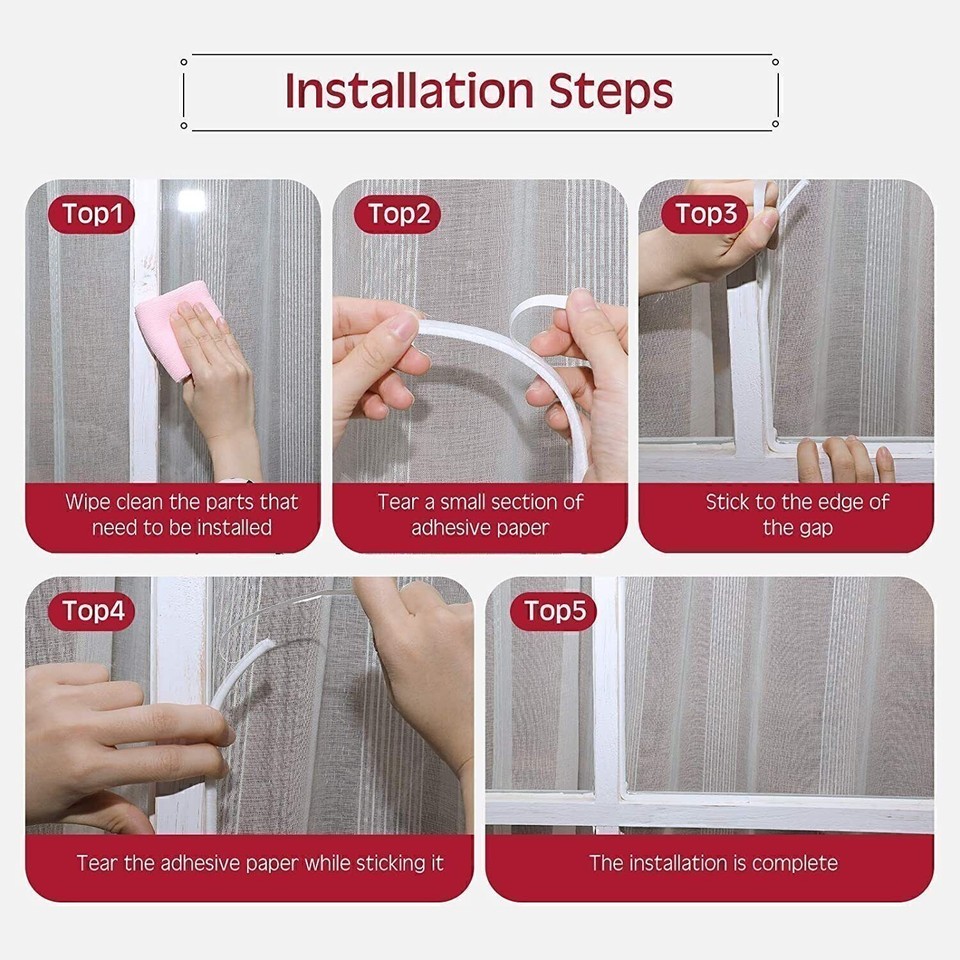 Draught Excluder Brush Pile Weather Seal Strip Insulation Door Window ...