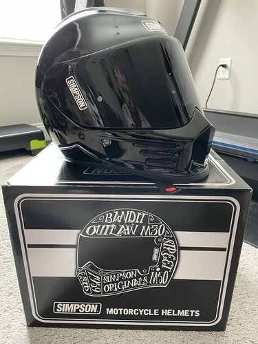 Simpson Speed Bandit Motorcycle Helmet Medium -Gloss Black. Dark And ...