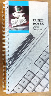TANDY 1000 SX PERSONAL COMPUTER QUICK REFERENCE BOOKLET MANUAL 1986 ...