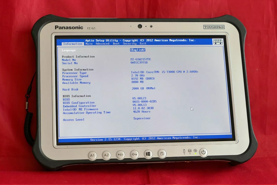 Panasonic Toughpad FZ-G1 MK5 2.70GHz Core i5-7300U - 2TB NVME - 8GB ...