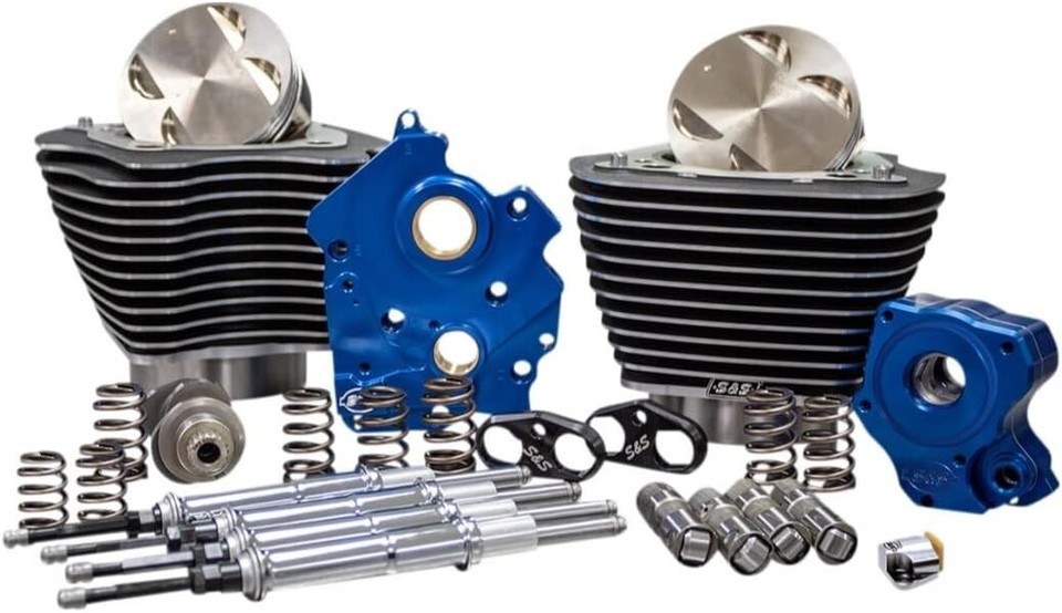 S&S Cycle 124" Power Package – Bolt-On Engine Kit w/ 550 Cams & Oil ...