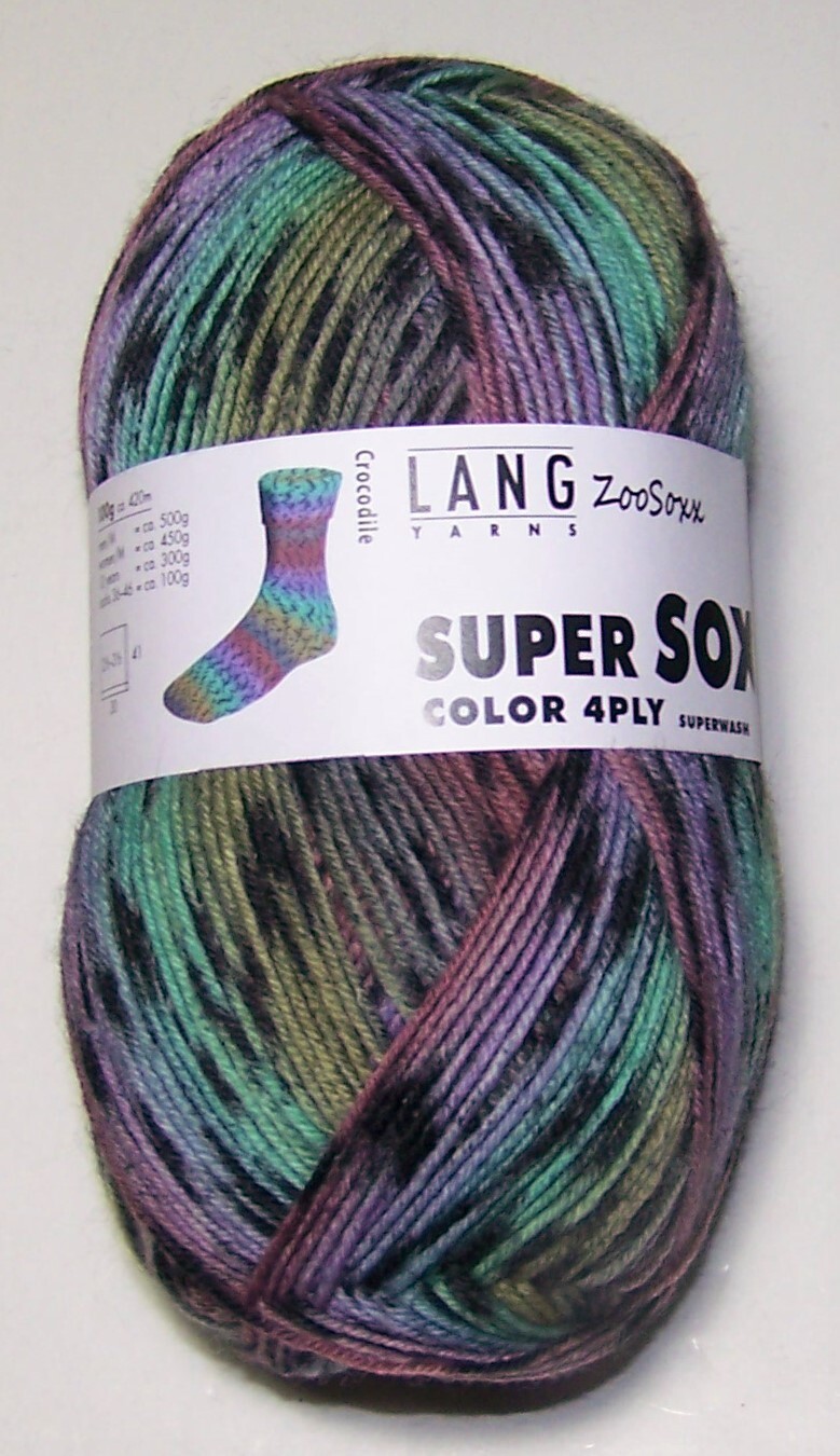 100g ball LANG SUPER ZOO SOXX sock weight knitting yarn #901.0427 ...