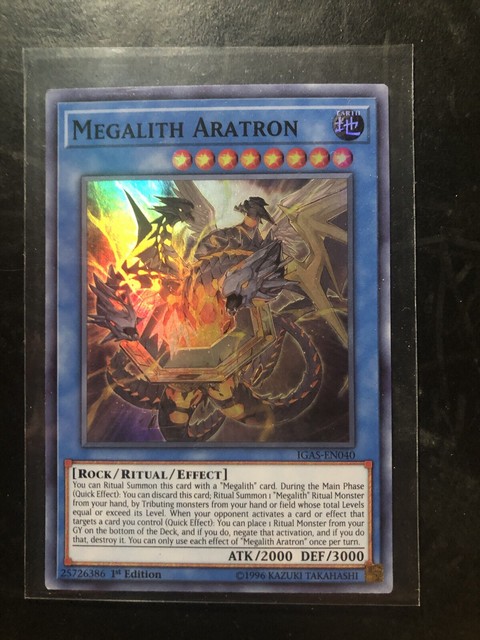 Yu-Gi-Oh! TCG Megalith Aratron Ignition Assault IGAS-EN040 1st Edition ...
