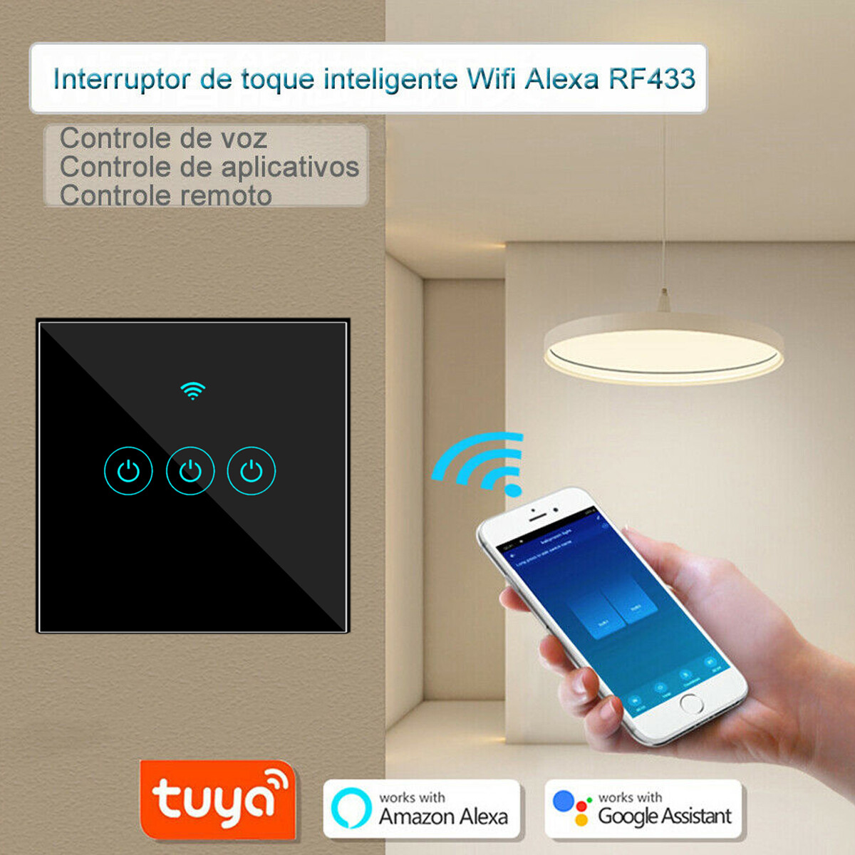 Tuya WiFi Touch Smart Light Switch NO Neutral Wire Required - UK 1 / 2 ...