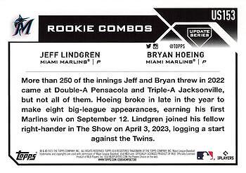 Jeff Lindgren / Bryan Hoeing 2023 Topps Update - #US153 RC - Miami ...