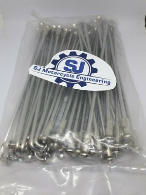 BSA A7 A10 B31 B33 STAINLESS STEEL SPOKE SET FULL WIDTH ARIEL HUB WM2 ...