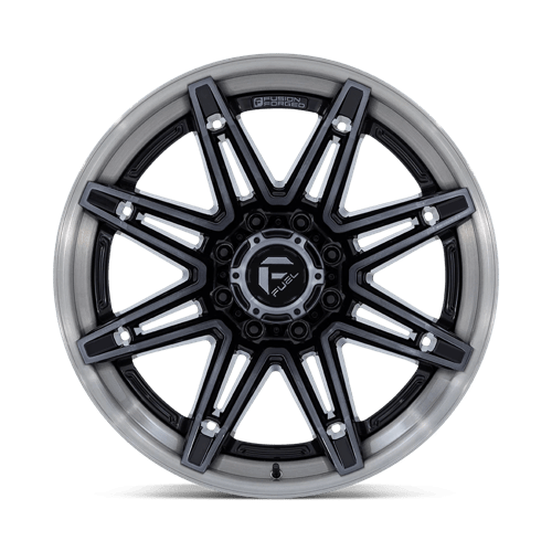 22x12 Fuel FC401 Brawl Gloss Black W/ Brush Gray Tint FORGED Wheel 8x6 ...