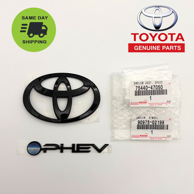 25-26 Prius Plug-In Hybrid Gloss Black Nightshade front logo & rear ...