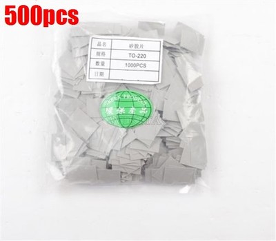 500Pcs Insulation Pads For Laptop Cpu Gpu TO-220 Silicone Heatsink Shim ...