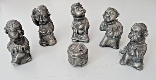 Tin Figures | Monks Playing Cards | Approx 5cm Tall | Vintage | eBay