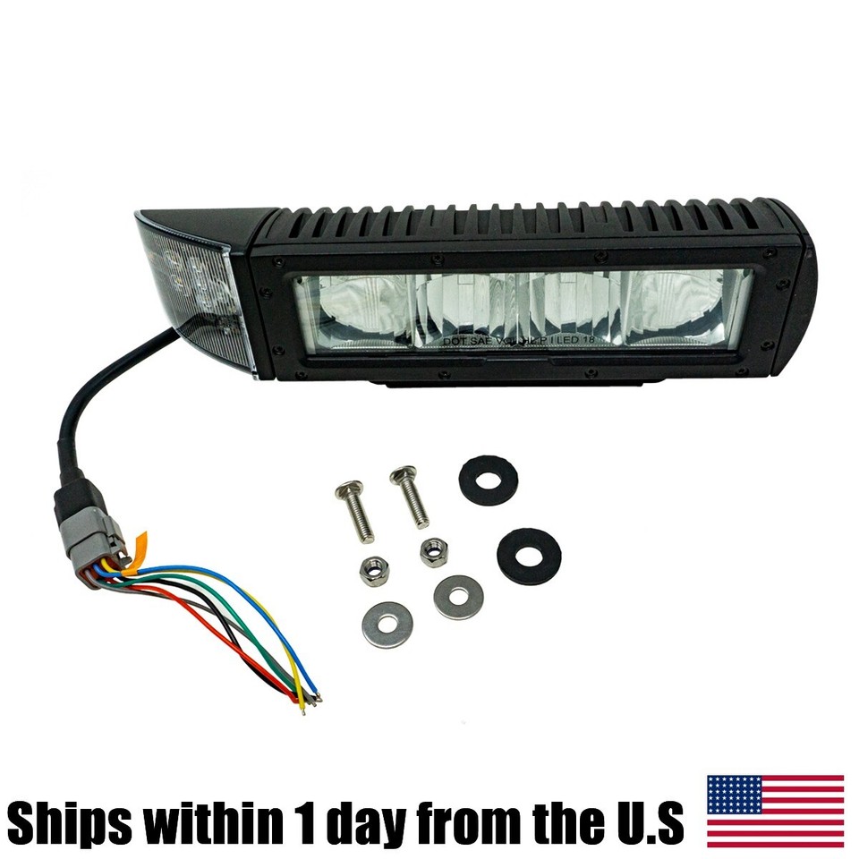 LED Heated Snow Plow Head Light Kit Low Profile Dual Mount | eBay