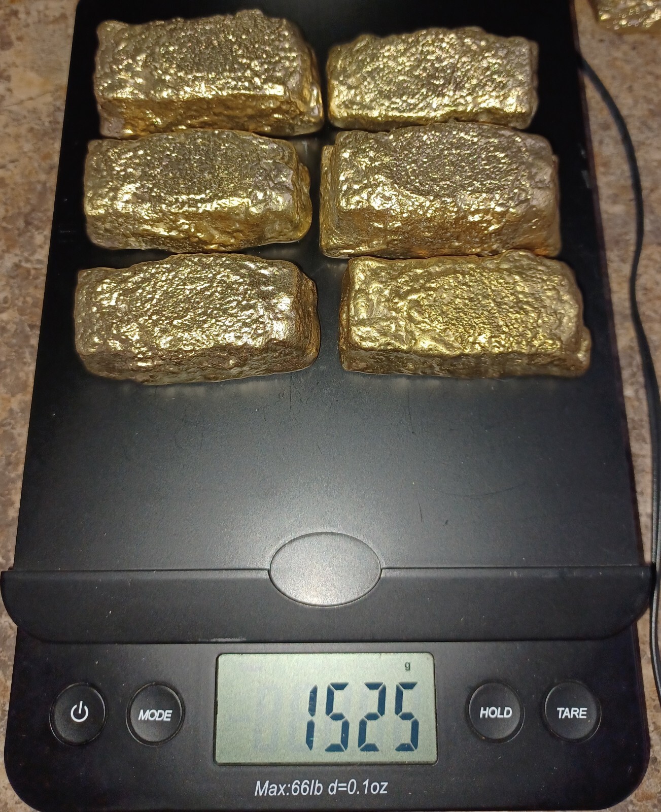 1525 Grams Of Melted Gold Fingers, Pins, Etc. | eBay