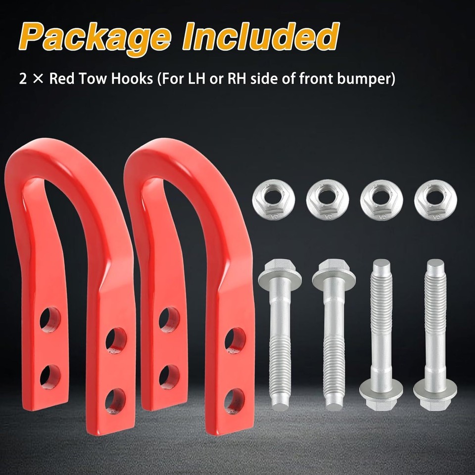 2PCS Heavy Duty Recovery Hooks Tow Hook for Chevrolet Colorado GMC ...