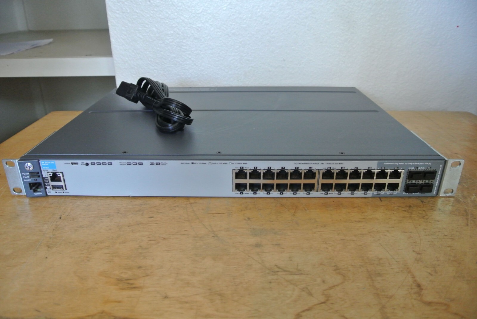 HPE J9726A 2920-24G 24 PORT GIGABIT MANAGED L3 SWITCH 4x SFP W/RACK ...