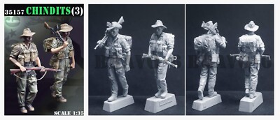 BRAVO *6 35157 WWII BRITISH CHINDITS (3) 1:35 (2 FIGURES) ASSEMBLY KIT ...