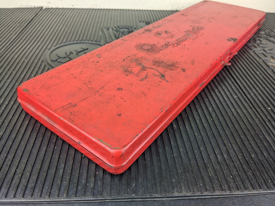 #bf246 Snap-On Tools Metal Toolbox Storage Carry Case Red KRA-282 | eBay