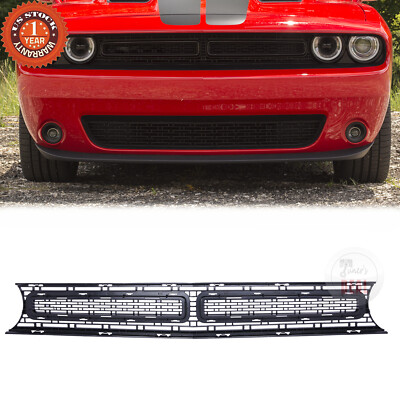 Front Bumper Upper Grille Black For 2015-2022 Dodge Challenger ...