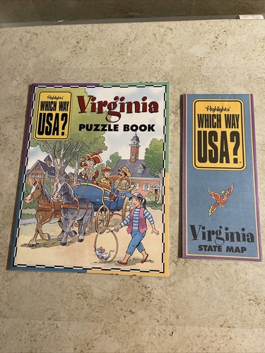 highlights which way USA Virginia puzzle book and state map | eBay