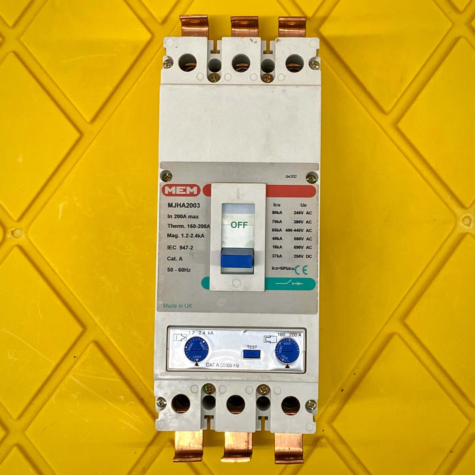 MEM MJHA2003 Panelboard MCCB 200A | EATON Main Switch Disconnector ...