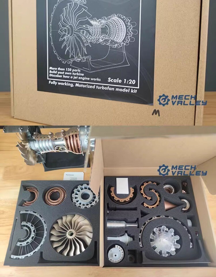 Turbofan Engine Model Fighter Jet Aircraft Engine Movable Model Kit ...