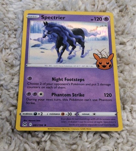 Spectrier 081/196 Rare Holo Card Trick or Trade 2023 Pokemon excellent ...
