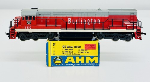 AHM HO Burlington Route GE U25C Diesel Locomotive #550 5056 | eBay