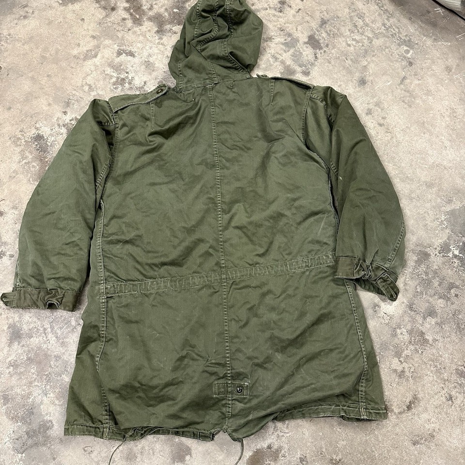 Vintage 50s Military M51 Fishtail Parka w Liner Mens Small OG-107 USGI ...