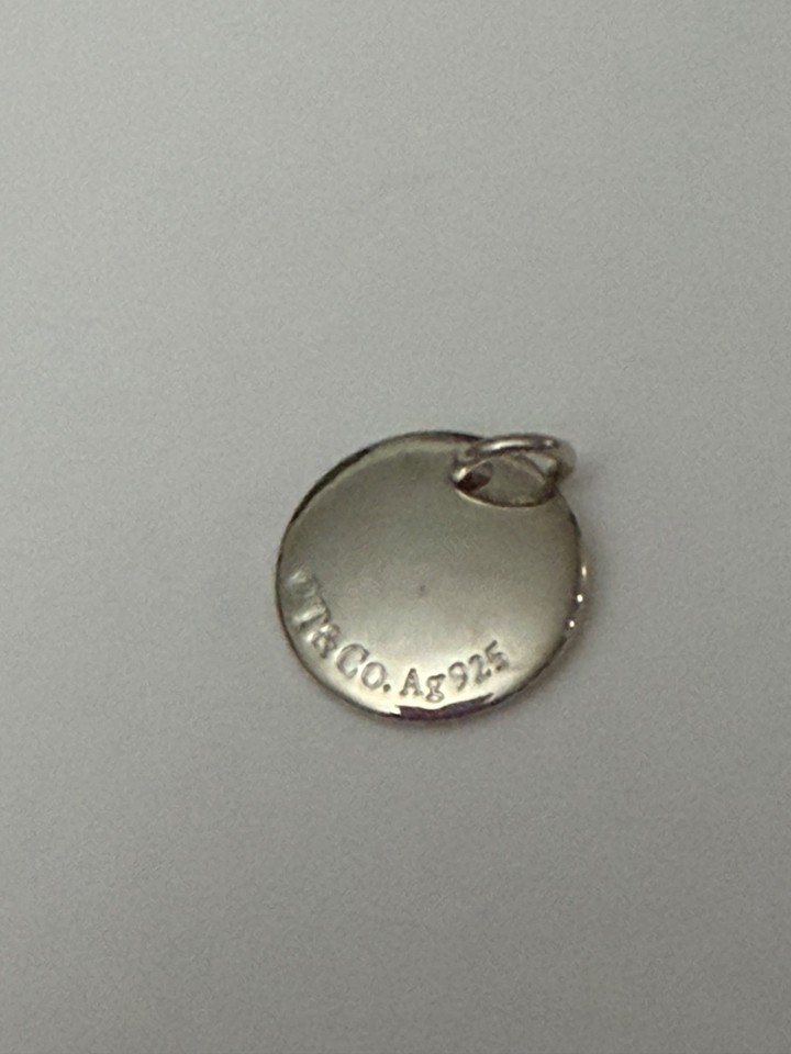 Tiffany & Co. Notes Letter script D Round Authentic Charm SS925 Never ...