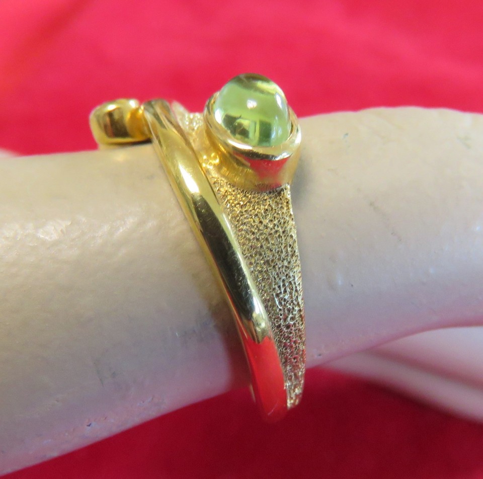 Anillo De Dama De Oro Amarillo 585 Con Peridoto, Amatista Y Circonita 5 ...