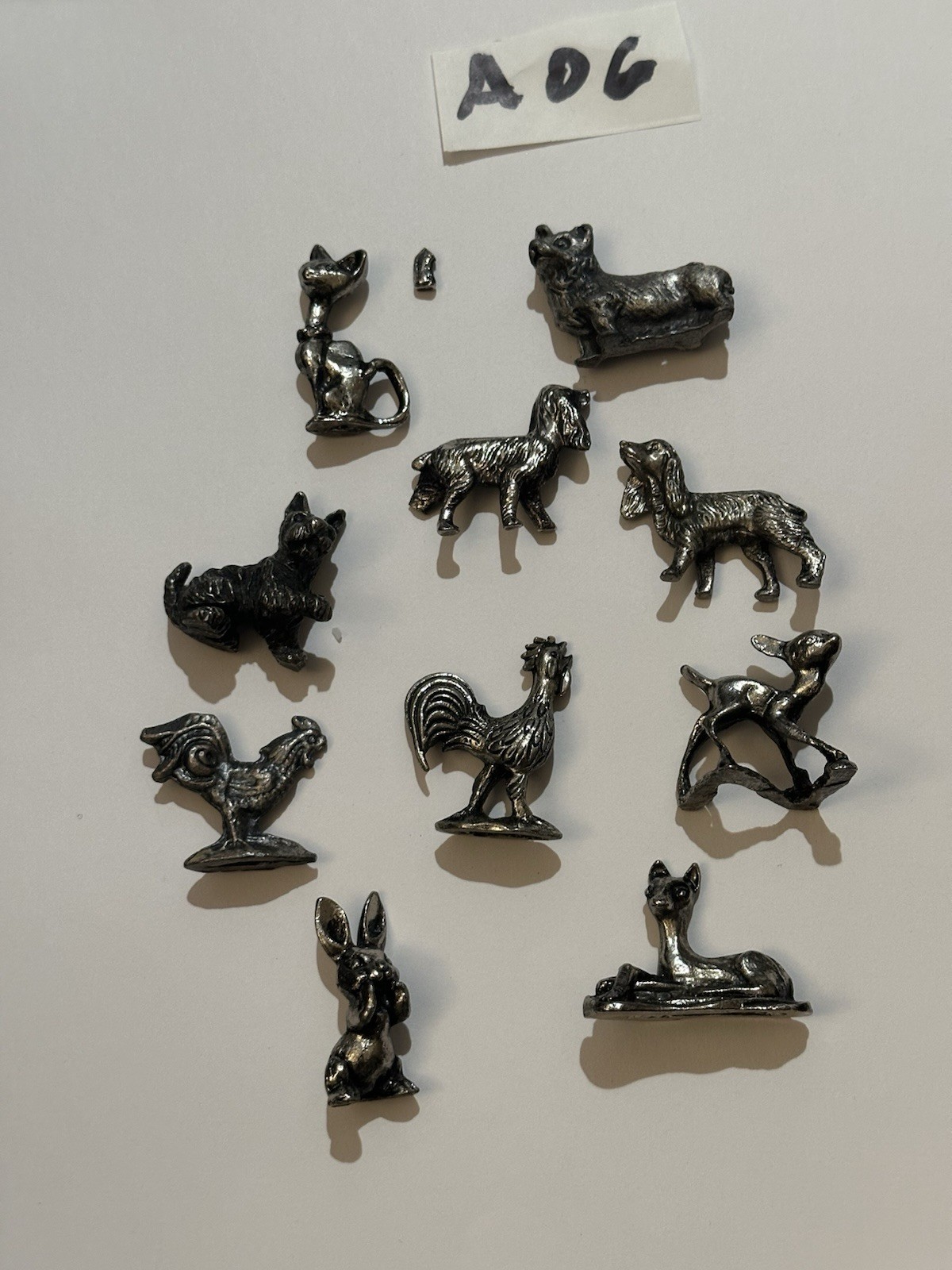 Vintage Pewter Animal Figurines Set of 10 Made In USA | eBay