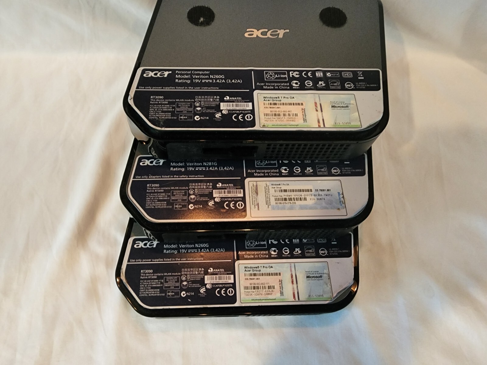 Lot of ACER Veriton N260G & N281G Intel Atom 2 GB RAM WIN7 Mini PCs | eBay