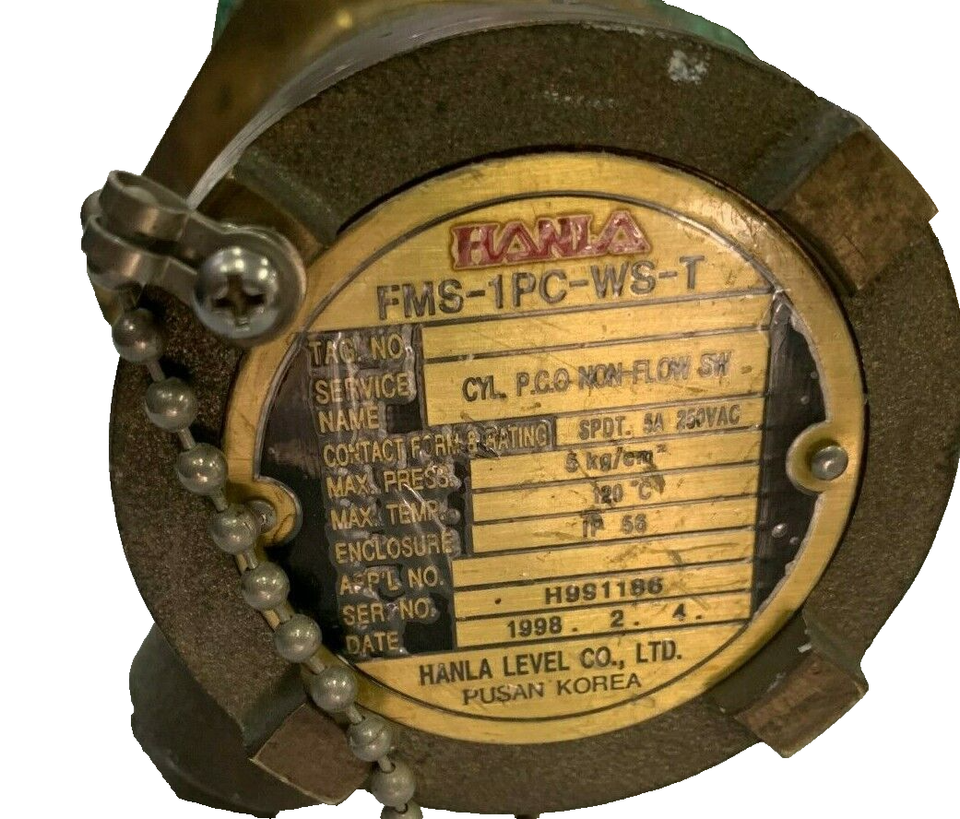 HANLA Level Co. FMS-1PC-WS-T Horizontal Level Switch with Tea Cup Test ...