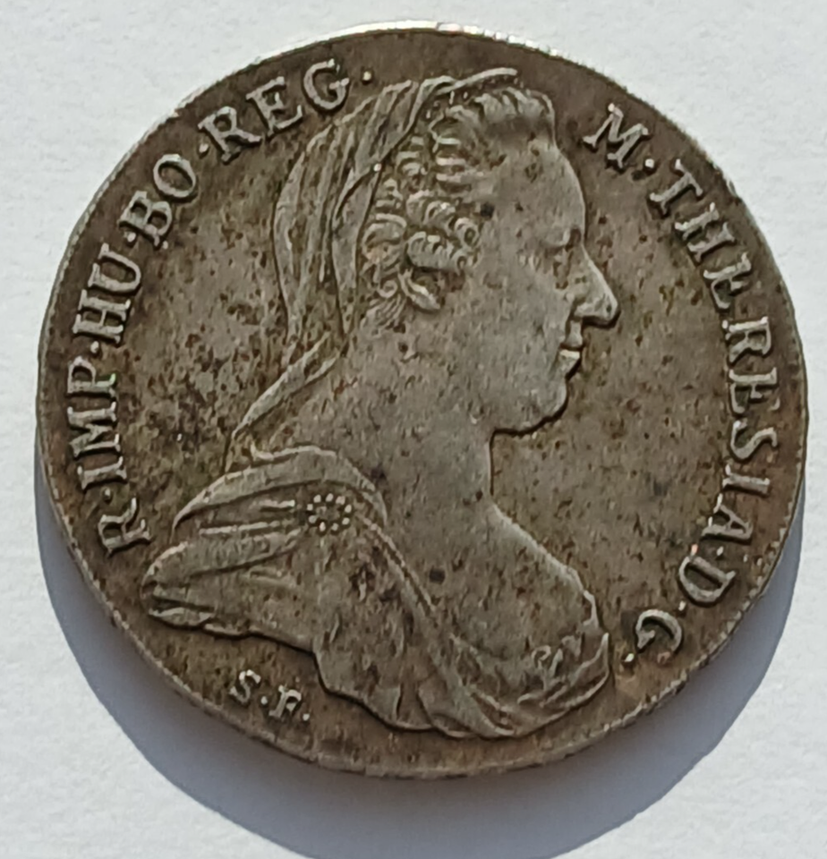 1 silver Thaler Maria Theresa BURG CO TYR 1780 X Archid Avst Dux S.F ...