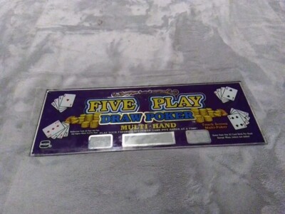 Vintage Five Play Draw Poker Multi hand IGT Slot Machine Framed Glass ...