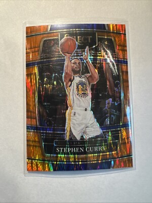 2021-22 Panini Select - Concourse #94 Stephen Curry Orange Flash Prizm ...