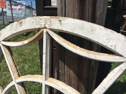 GORGEOUS c1870 arched spider web design window frame NO gLaSS 51” x 19 ...