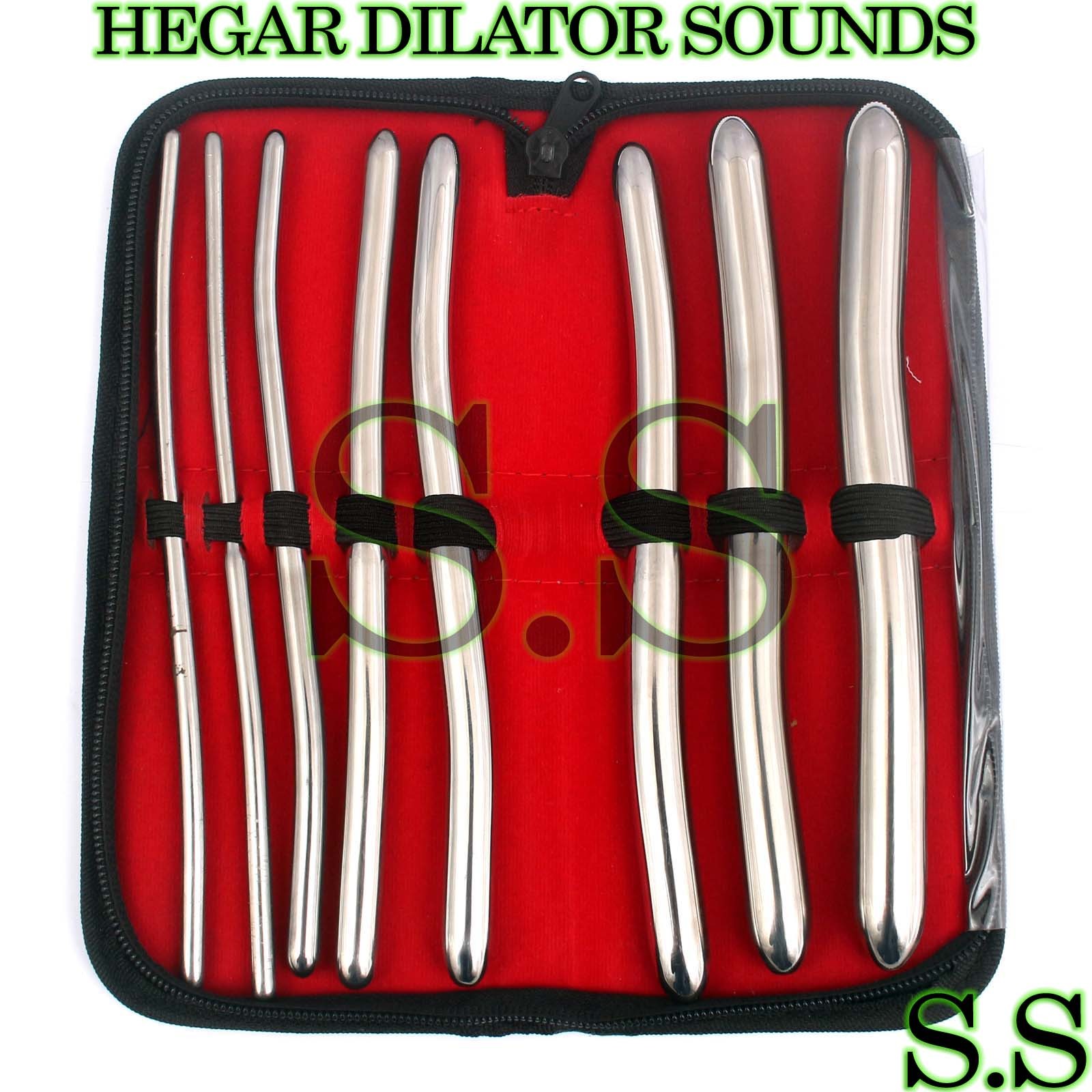 8 Pcs Hegar Dilator Set Kit Uterine Diagnostic Surgical Cervical Sounds ...