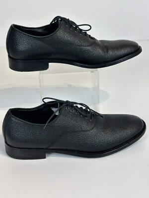 Vero Cuoio Mens Dress Shoes Bespoken Black Leather Made In Italy Size ...