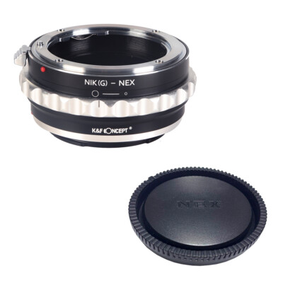 K&F adapter with lens cap for Nikon G mount lens to Sony E NEX a5000 ...