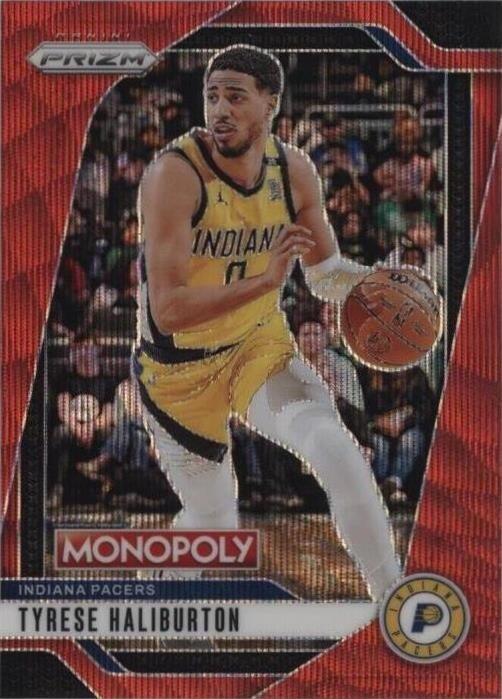 2024-25 Panini Prizm Monopoly - Tyrese Haliburton #58 Ruby Wave Prizm ...