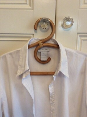 Capture Classic White Long Sleeve Cotton Shirt Size 12 | eBay Australia