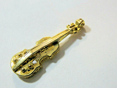 Violin Lapel Pin Shiny gold color | eBay