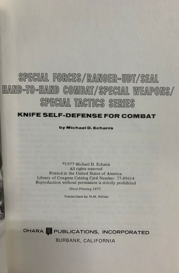 Special Forces Ranger Self Defense Book | eBay