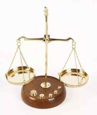 Antique Gold and Diamond Weighing Scales Brass & Wood Balance Scale ...