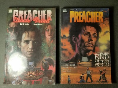 Preacher Book Lot Garth Ennis Steve Dillon Soft Cover Graphic Novel ...